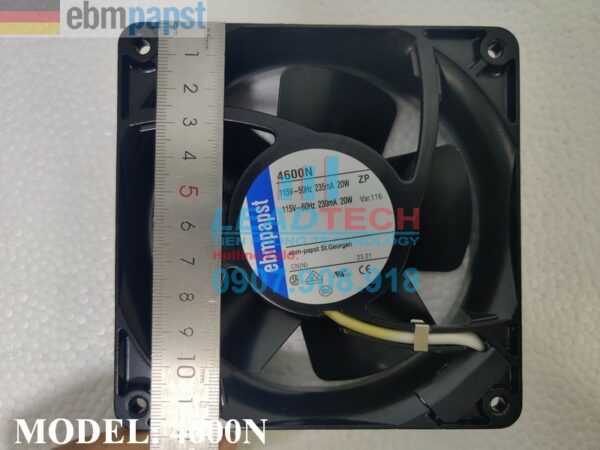 Quạt hút EBMPAPST 4600N, 115VAC, 120x120x38mm - Quạt Công Nghiệp Chính ...