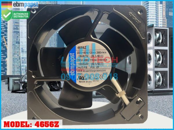 Quạt hút EBMPAPST 4656Z, 230VAC, 120x120x38mm - Quạt Công Nghiệp Chính Hãng | Tiên Phong