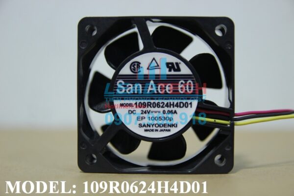 Quạt hút SANYO DENKI 9WF0624H7D03, 24VDC, 60x60x15mm - Quạt Công Nghiệp ...