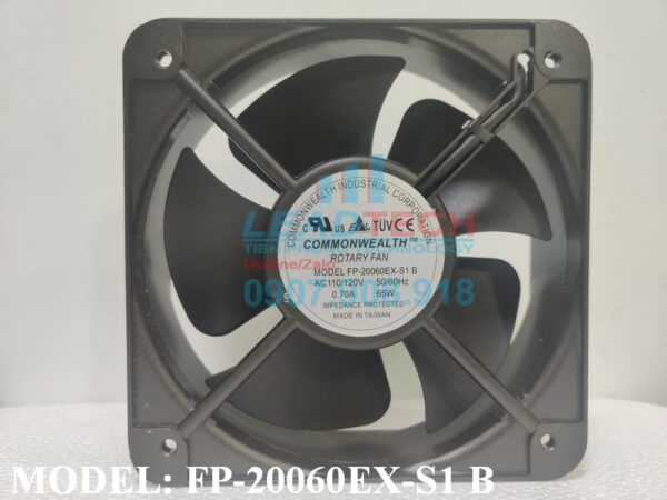 Quạt hút Commonwealth FP-108K-S1-B, 220-240VAC, 200x200x60mm - Quạt Công Nghiệp Chính Hãng ...