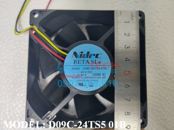 Quạt hút NIDEC D09C-24TS5 01B, 24VDC, 92x92x32mm - Quạt Công Nghiệp Chính Hãng | Tiên Phong