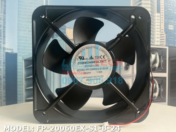 Quạt hút COMMONWEALTH FP-20060EX-S1-B-24, 24VDC, 200x200x60mm - Quạt Công Nghiệp Chính Hãng ...