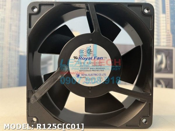Quạt hút ROYAL FAN R125C[C01], 200VAC, 120x120x38mm - Quạt Công Nghiệp ...