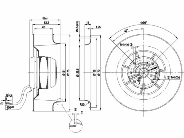 Quạt hút EBMPAPST R2S175-AB56-01, 230VAC, 175mm - Quạt Công Nghiệp ...