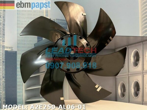 Quạt hướng trục EBMPAPST A2E250-AL06-01, 230VAC, 250mm - Quạt Công Nghiệp Chính Hãng | Tiên Phong