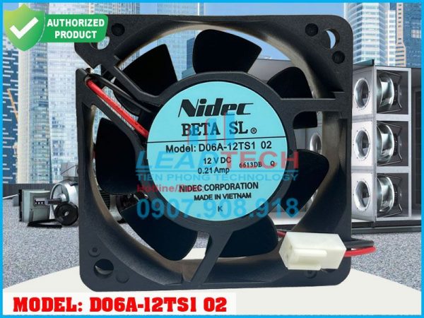Quạt biến tần NIDEC D06A-12TS1 02, 12VDC, 60x60x25mm - Quạt Công Nghiệp ...