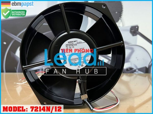 Quạt hút tủ điện EBMPAPST 7214N/12, 24VDC, 172x150x55mm - Quạt Công ...